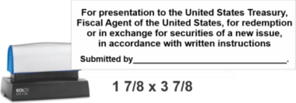 Restrictive Endorsement Stamp | Treasury Securities